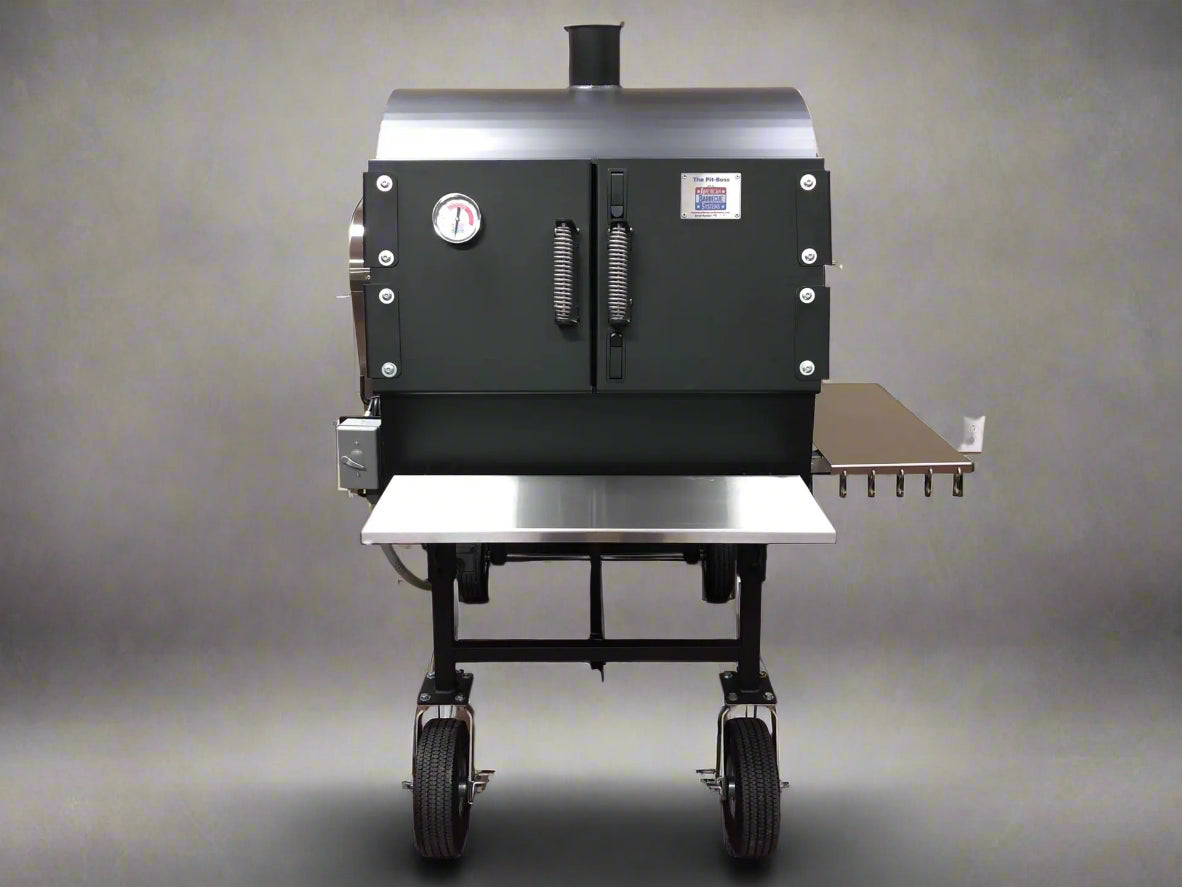 ABS Pit-Boss with Stainless Rotisserie Smoker | American Fire BBQ ...